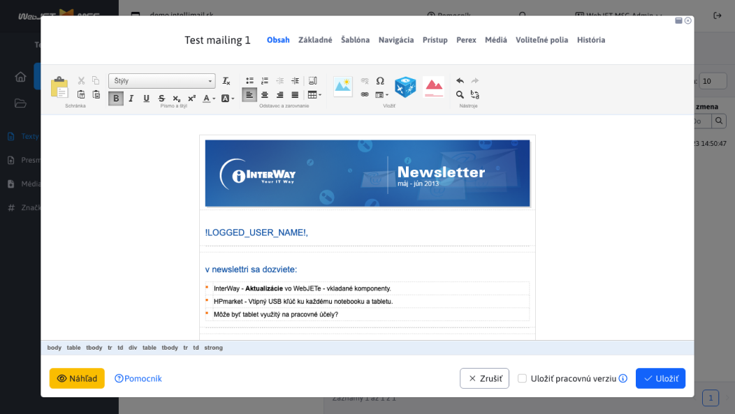 WebJET MSG | InterWay, a. s